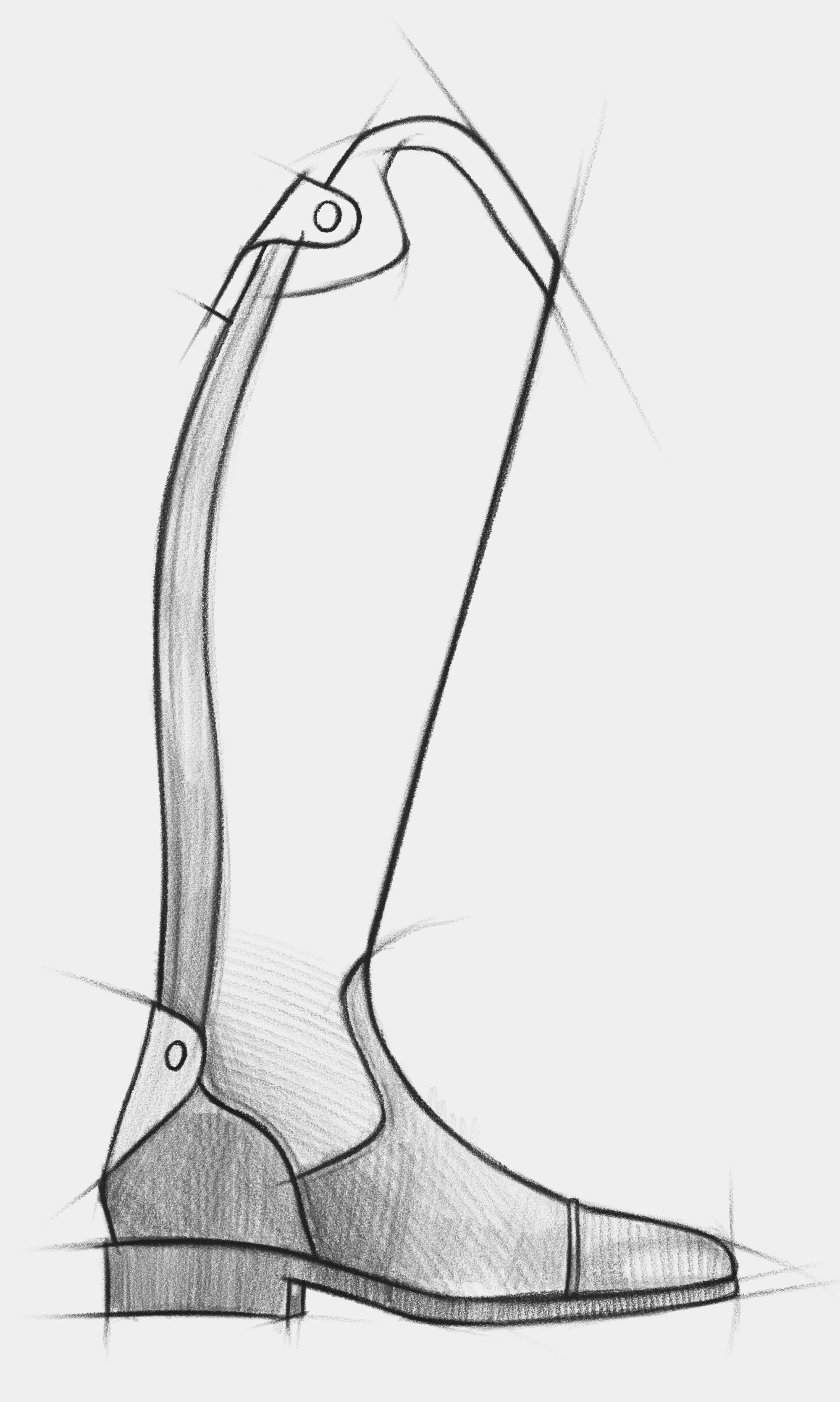 how to draw horse riding boots