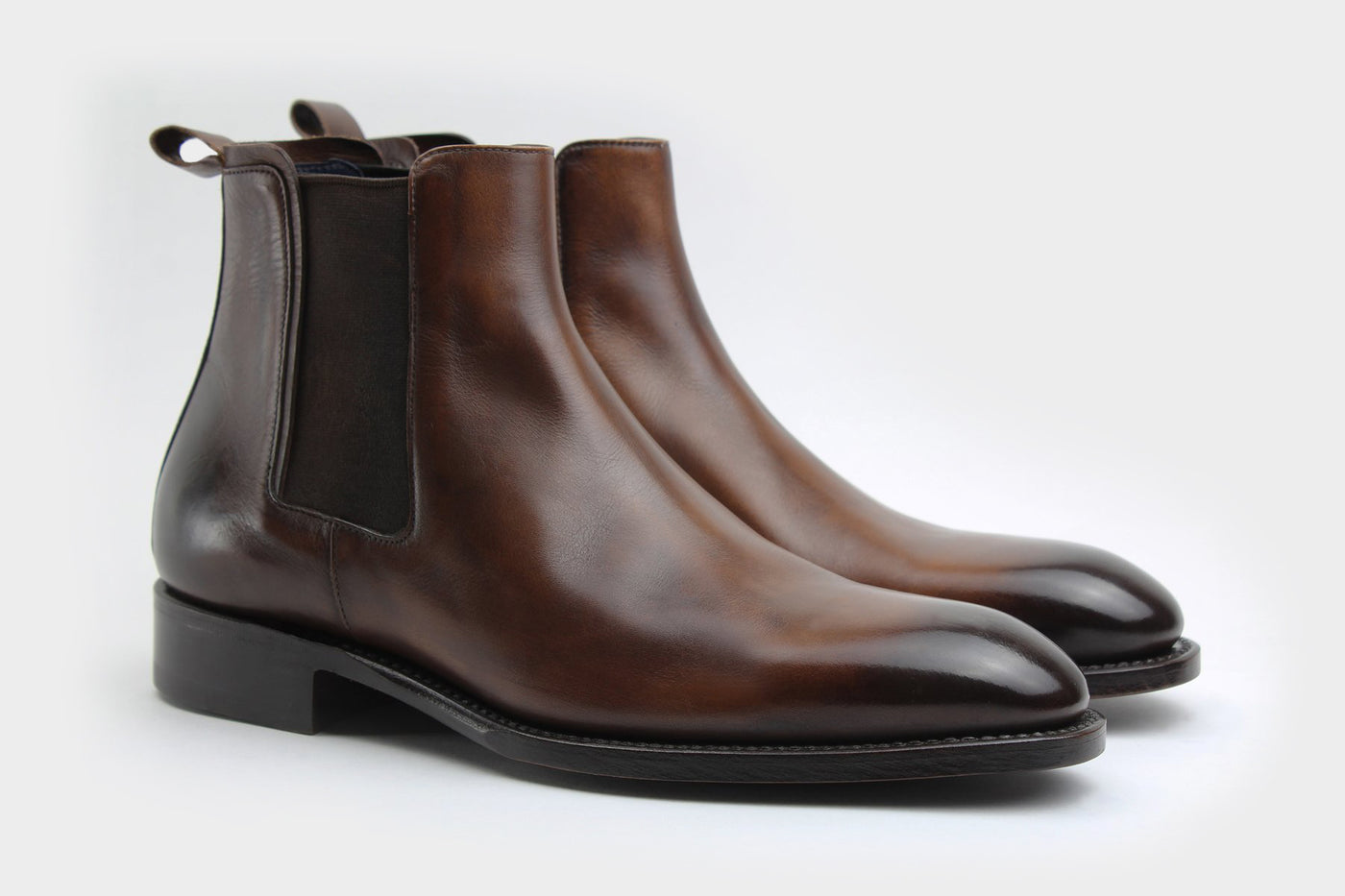 MARINO • Bespoke Custom Made & Fitted Chelsea Boots • HAND-PAINTED BRO ...